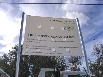 Tree vandalism - Randwick City Council